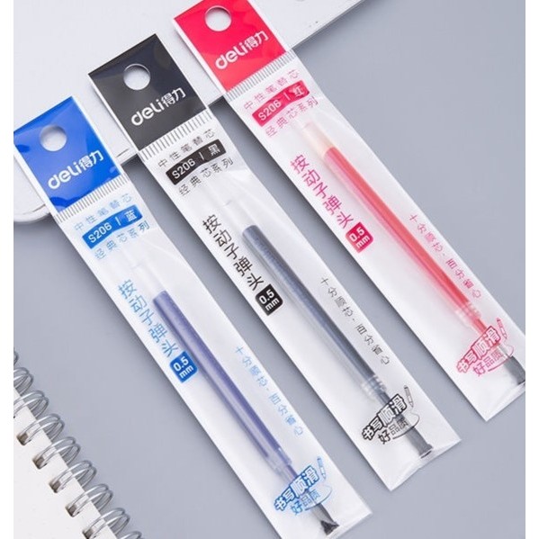 [CÓ VIDEO] Combo 10 20 Ruột Bút Gel Deli 0.5mm Cho Bút Bi Nước A575 A057B A623 S101 S60 Lâu Hết ...