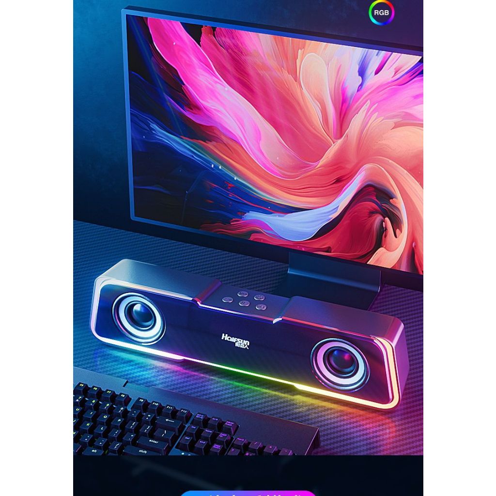 Loa Máy Tính, Loa Bluetooth Đèn Led RGB V8, Loa Soundbar - DLEE ...