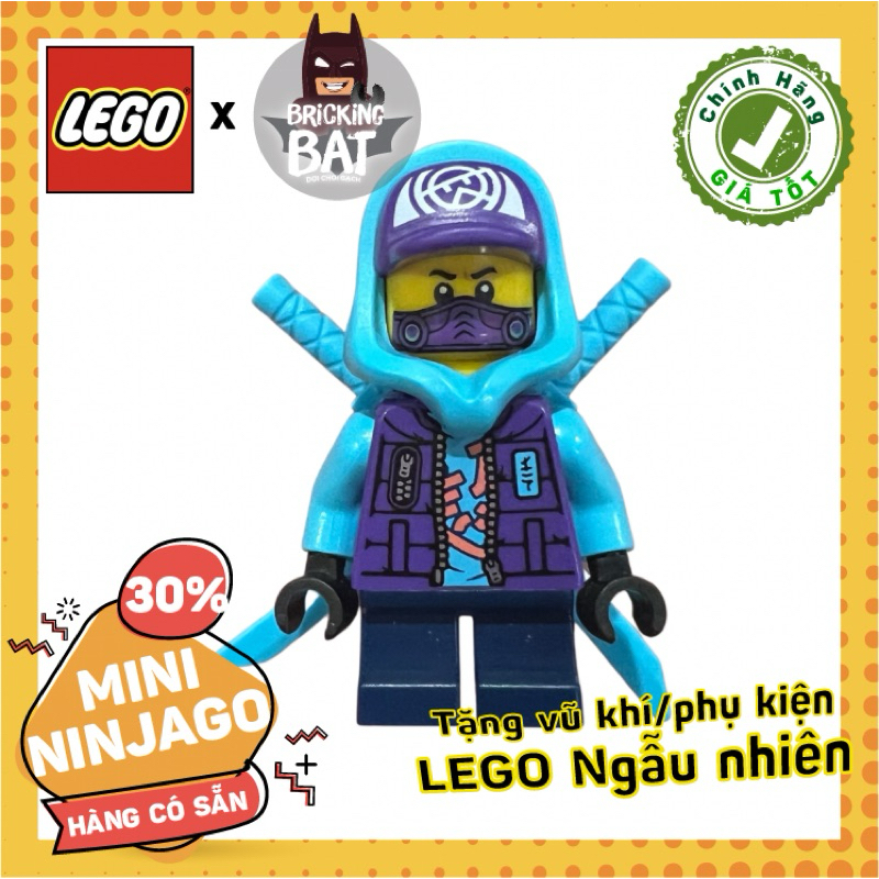 [Bricking Bat] LEGO Minifigs - Ninjago Lil Nelson njo780 (Ninja tím ...