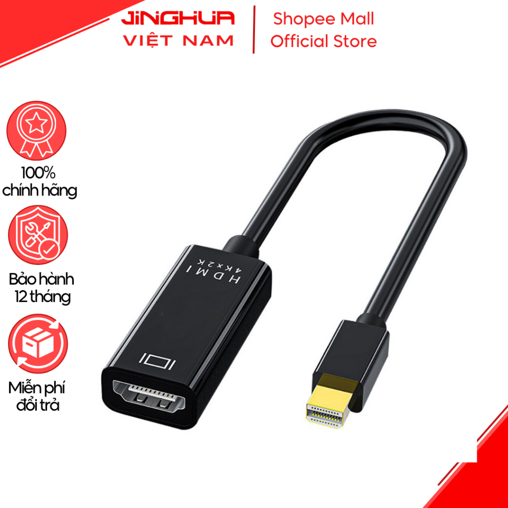 Cáp Chuyển Mini Displayport To HDMI 4K Cao Cấp JINGHUA JH-Z615 , Dùng ...