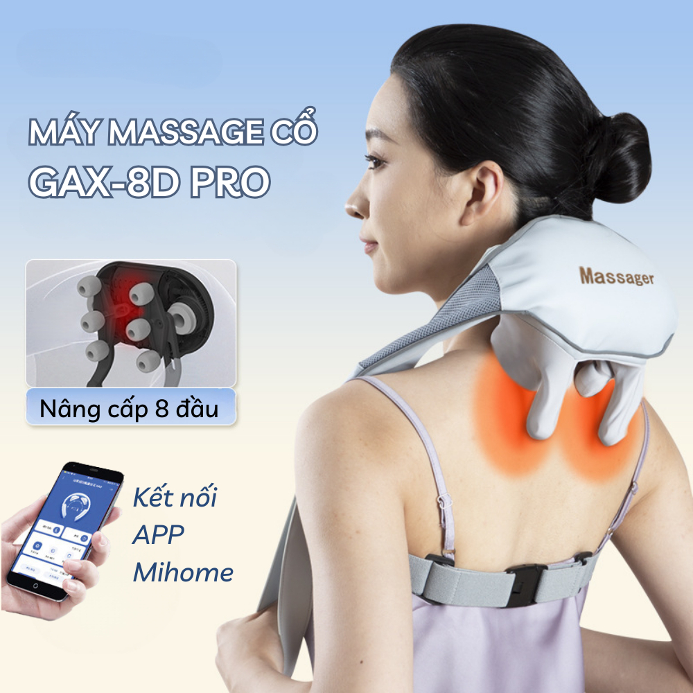 Máy Massage Cổ Vai Gáy GAX-8D Cao Cấp, Đai Matxa 8D Mới Nhất Mô Phỏng ...