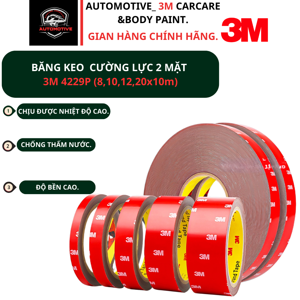 Băng Keo 3M 4229P, 2 Mặt Cường Lực Siêu Dính, Chính Hãng, Dán Phụ Kiện ...