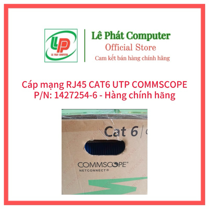 Cáp mạng COMMSCOPE CAT6 (1427254-6: Cáp U/UTP, 4 đôi, CM, 23AWG, Solid ...