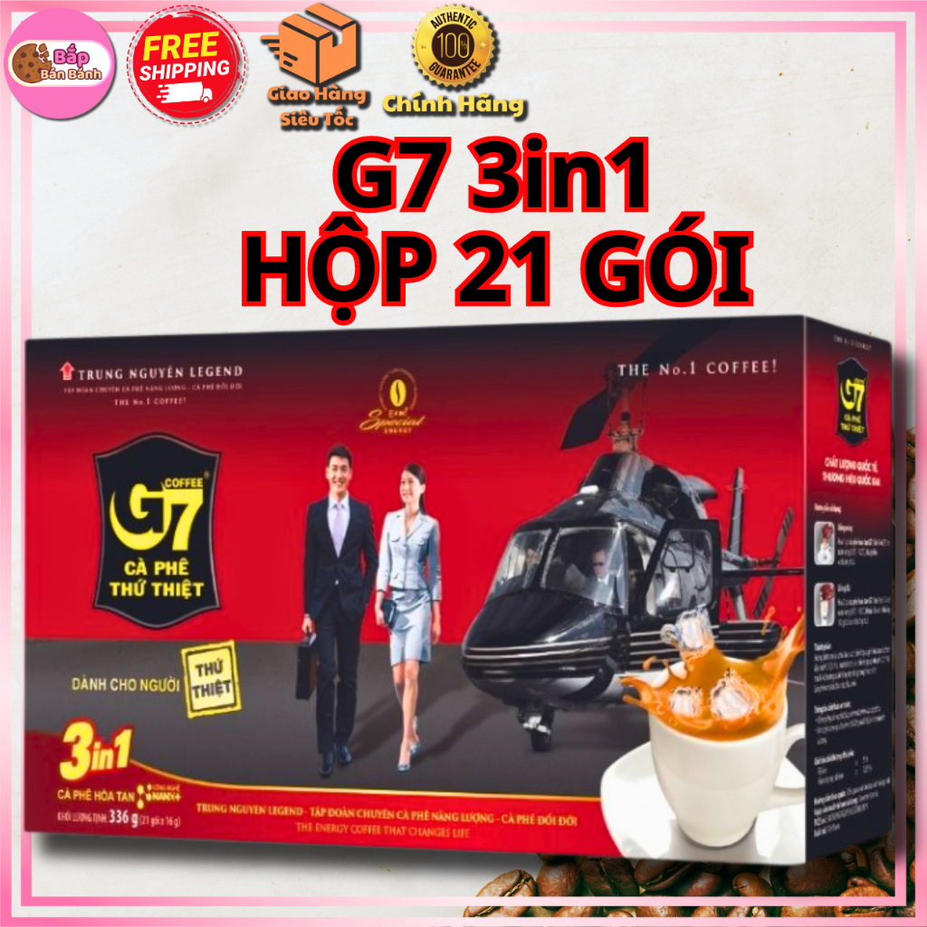 [DATE MỚI] Cà Phê G7 3in1 - Cà Phê Sữa Hoà Toan G7 3in1 Trung Nguyên (Hộp 21 Gói x 16g) | Shopee ...