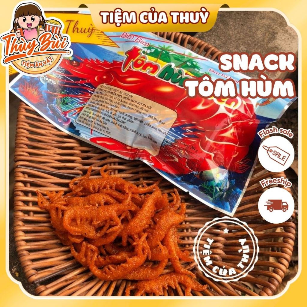 5 Gói Snack Tôm Hùm Biển Ba Anh Em Food, Snack Cay Xé, ăn vặt tuổi thơ ...
