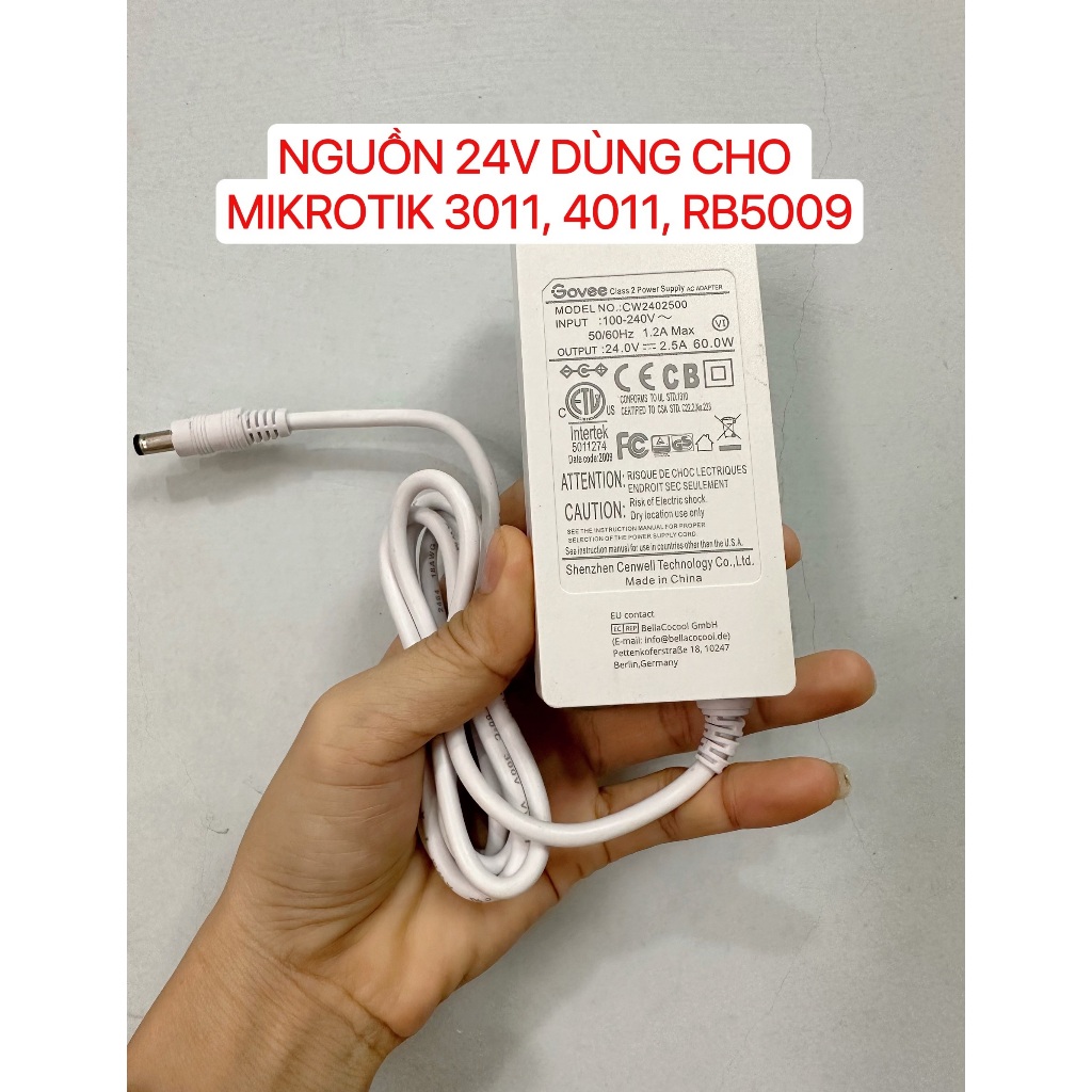 Nguồn 24V 2.2A - 24V 2.5A Dùng Cho Mikrotik 3011, Mikrotik 4011 ...