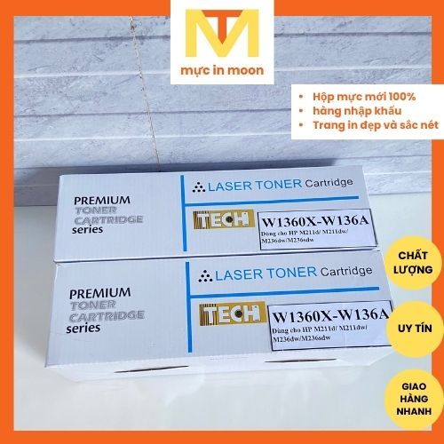 Hộp mực 136A CÓ CHÍP (W1360A) – dùng cho máy in HP M207/ M212/ M209/ M211d/ M211dw/ M236dw ...