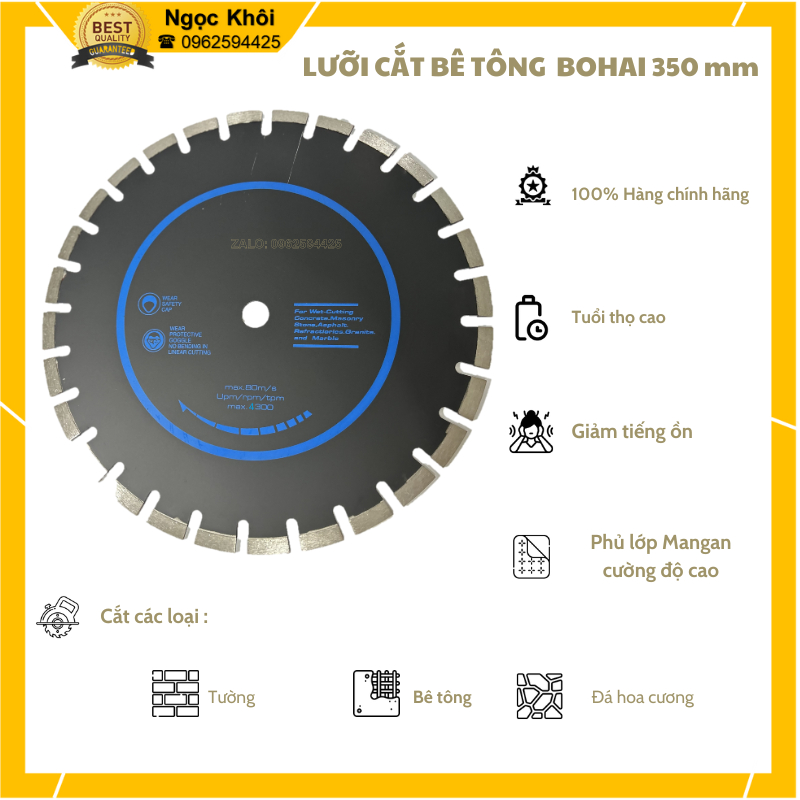 Lưỡi cắt bê tông BOHAI 350 & 410mm | Shopee Việt Nam