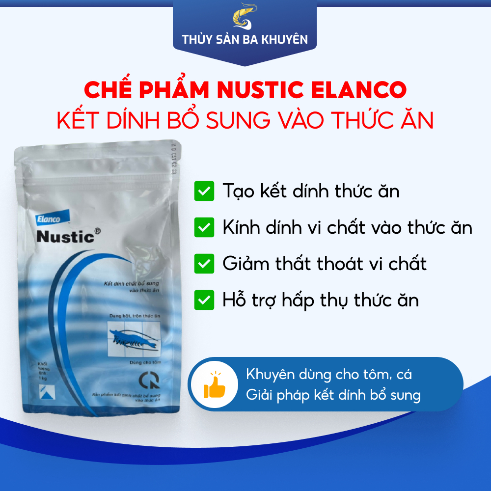 NUSTIC Elanco Kết Dính Chất Bổ Sung Vào Thức Ăn Dùng Cho Tôm Loại 1kg ...