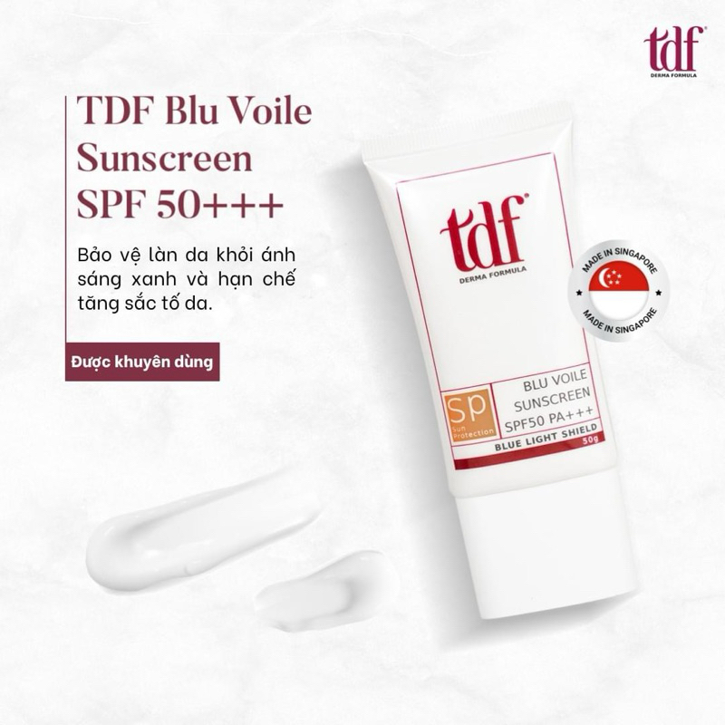 (CAO CẤP) Chính hãng TDF Kem chống nắng tdf Blu Voile Sunscreen chống ...