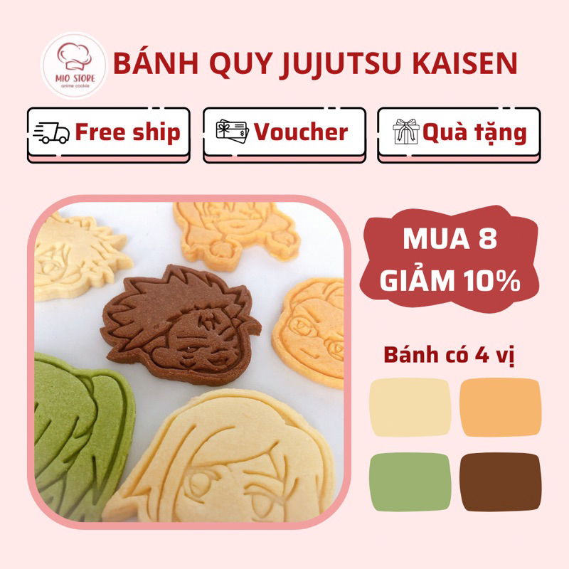 Jujutsu Kaisen Cookies, Combo 6 bánh quy anime Chú thuật hồi chiến ...