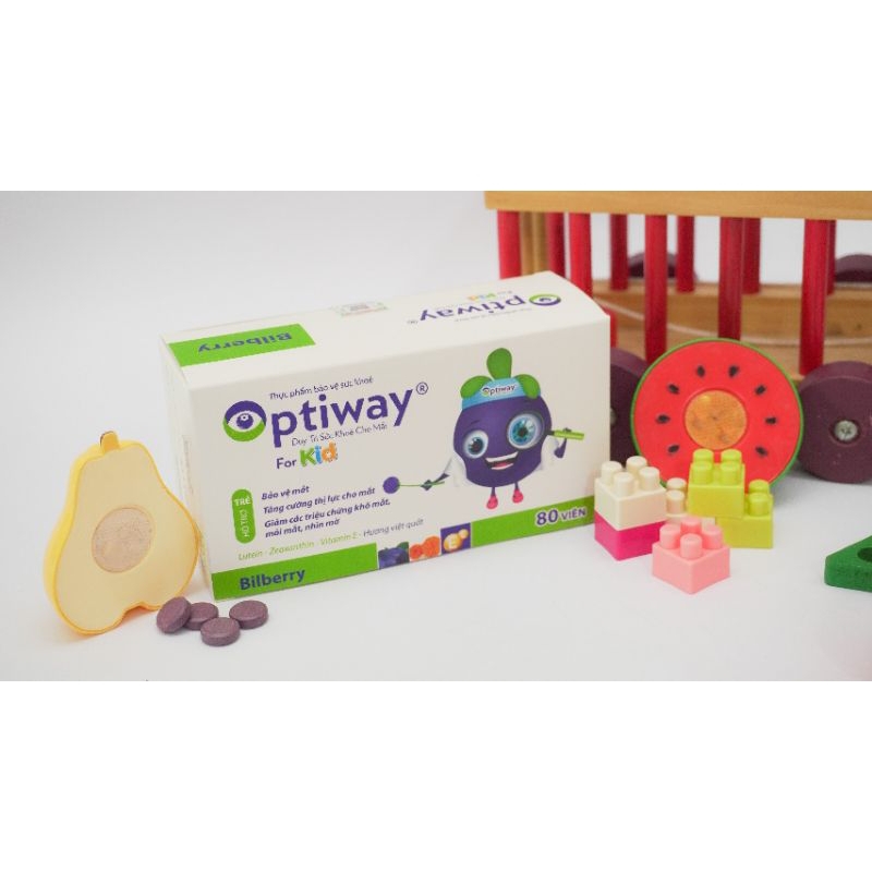 Viên Kẹo Bổ Mắt Cải Thiện Trí Lực Optiway for kid 80 viên | Shopee Việt Nam