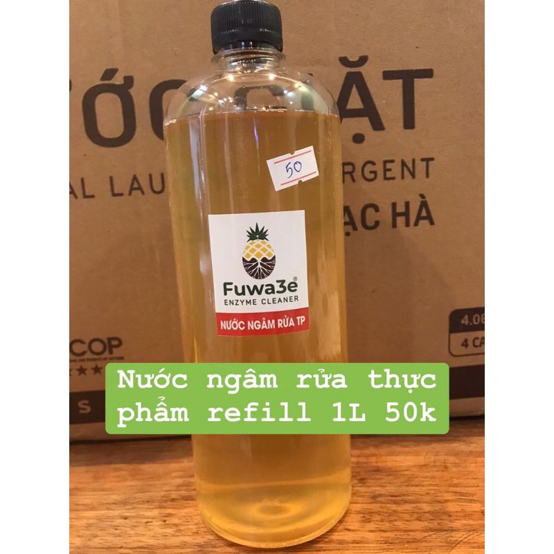 Nước Ngâm rửa thực phẩm Fuwa 3e - Refill 1l .Nước ngâm rau củ quả hữu ...