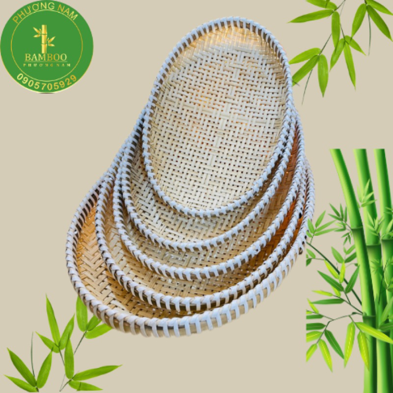 Rổ tre oval chất lượng cao combo 5 cái | Shopee Việt Nam
