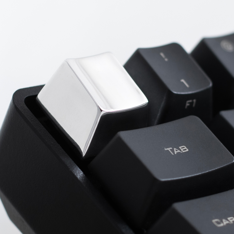 Silver blank keycap, nút bàn phím bạc, nút esc, artisan keycap, keycap ...
