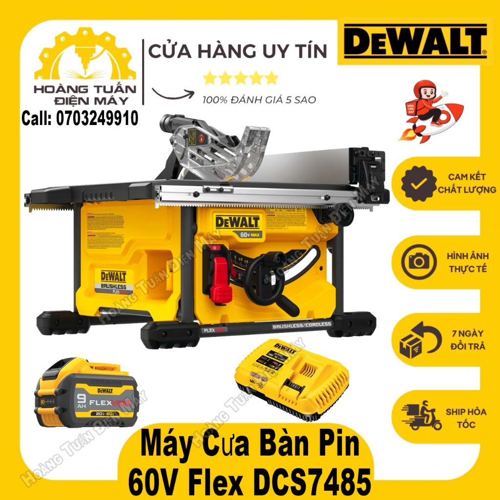 Máy Cưa Bàn Pin 60V Flex Dewalt DCS7485-Hoàng Tuấn Điện Máy | Shopee ...