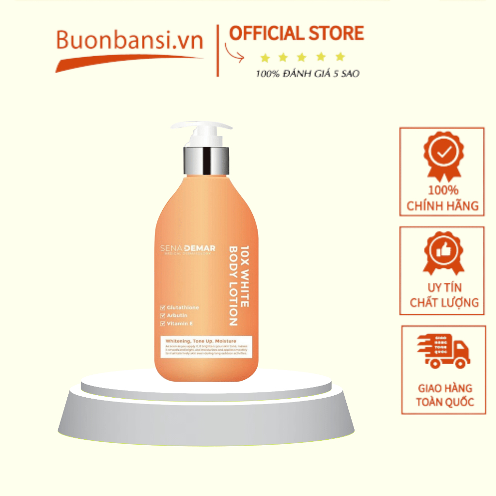 Kem Body Nâng Tone Dưỡng Trắng Sena Demar 10X White Body Lotion 300ml ...