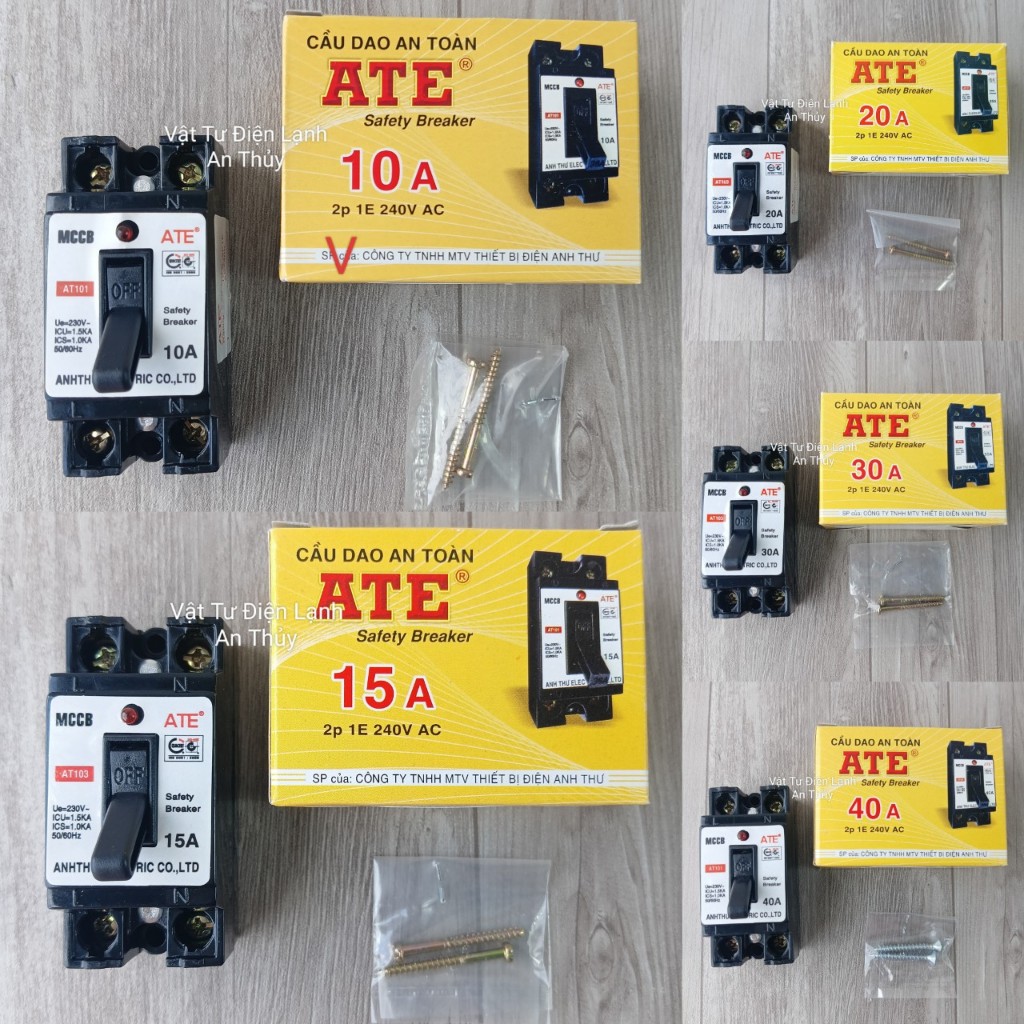 Aptomat an toàn tự động ngắt 10A - 15A - 20A - 30A - 40A CẦU DAO AN ...