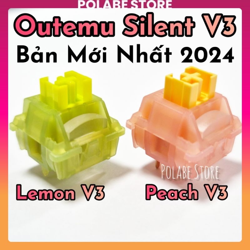 Outemu Silent Peach v2 linear switch bàn phím Outemu Silent Lemon v3 Gray White Yellow Polabe ...