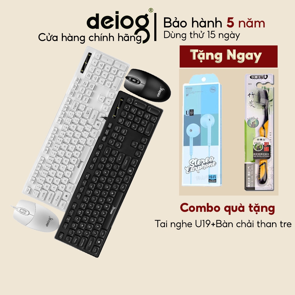 Bộ bàn phím có dây gaming máy tính DEIOG DY 912 full size 104 key gõ ...