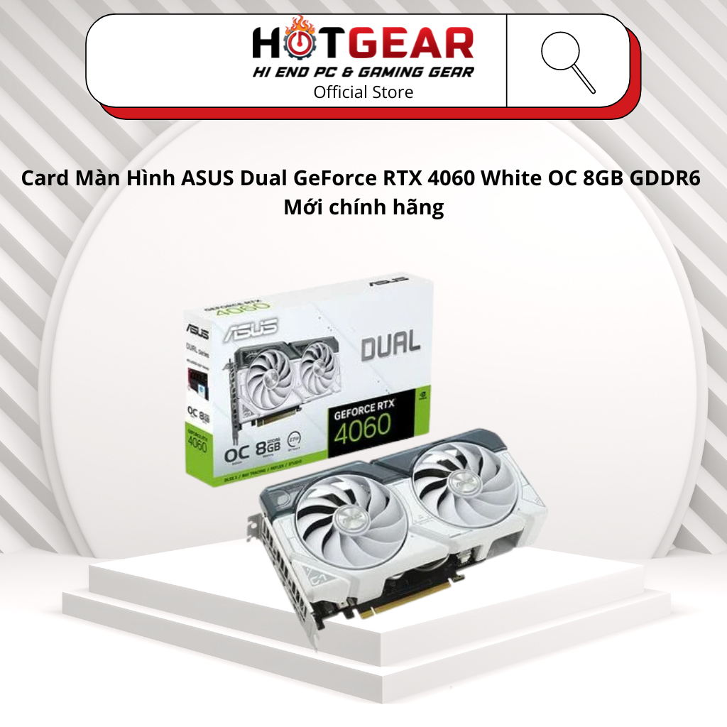 Card Màn Hình ASUS Dual GeForce RTX 4060 White OC 8GB GDDR6 mới chính ...