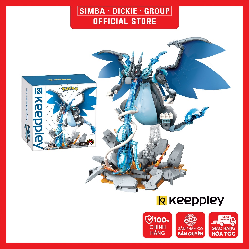 Đồ Chơi Lắp Ráp KEEPPLEY Pokemon Mega Charizard X K20216 Building Block ...