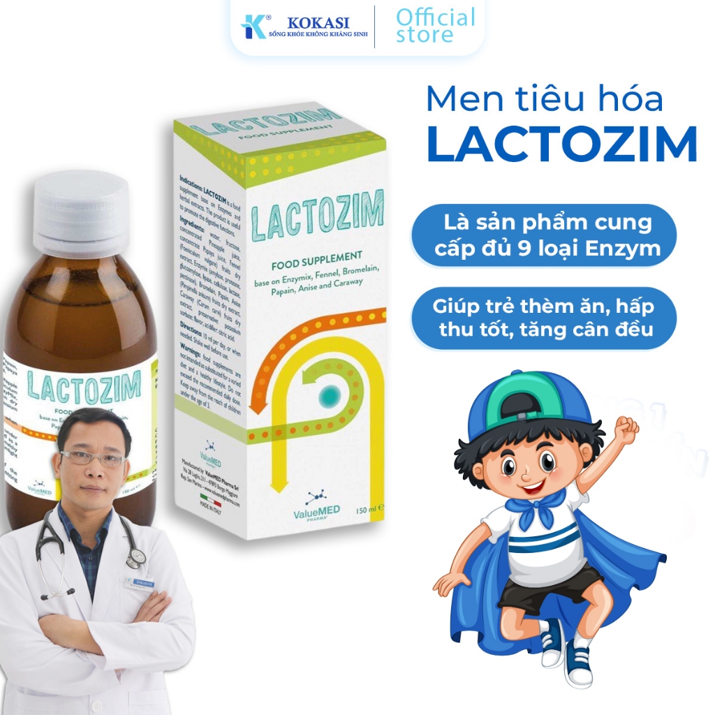 Men tiêu hoá giúp bé ăn ngon tự nhiên Lactozim - hỗ trợ hệ tiêu hóa ...