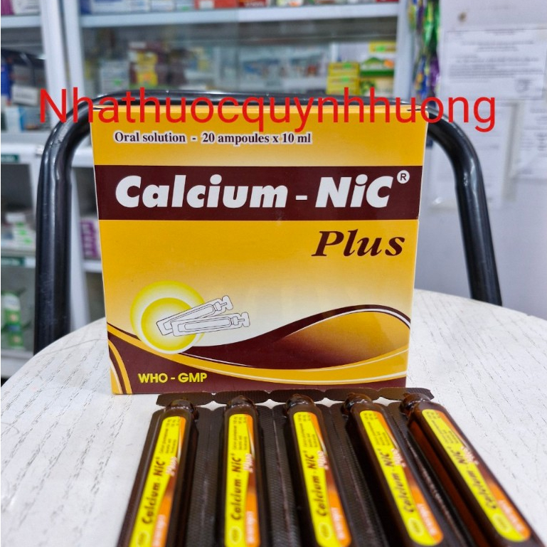 ( Chính hãng ) CALCIUM NIC PLUS hộp 20 ống giúp bổ sung canxi cho cơ ...