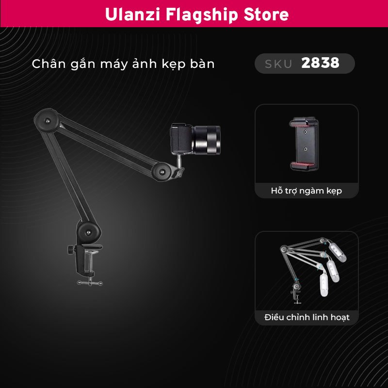 Ulanzi VIJIM Overhead Camera Desk Mount Stand - Chân gắn máy ảnh kẹp ...