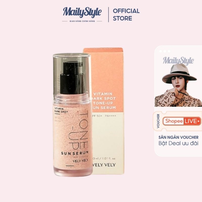 TINH CHẤT CHỐNG NẮNG BỌC VIÊN NANG NÂNG TONE SUN SERUM VELY VELY ...