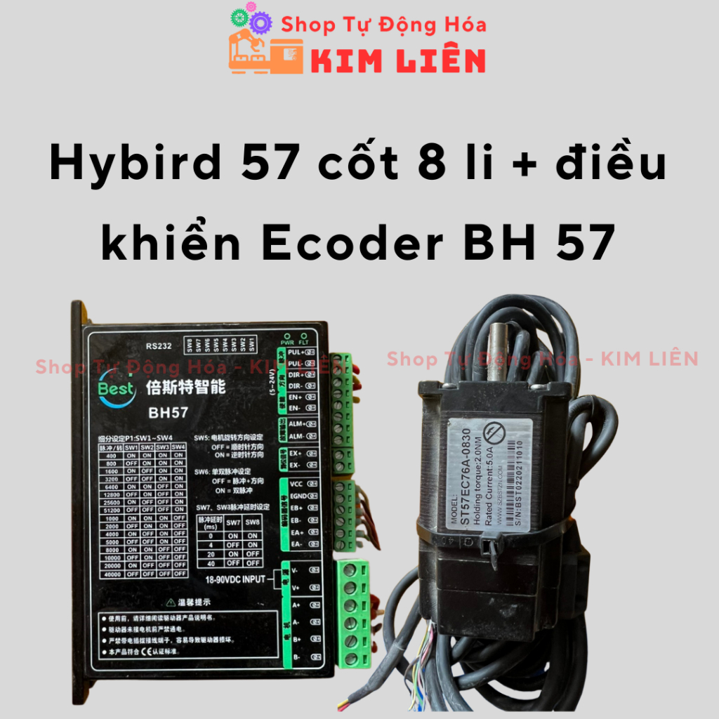 Bộ motor hybird 57 cốt 8 li + điều khiển ecoder BH 57 + cáp hàng tháo máy | Shopee Việt Nam