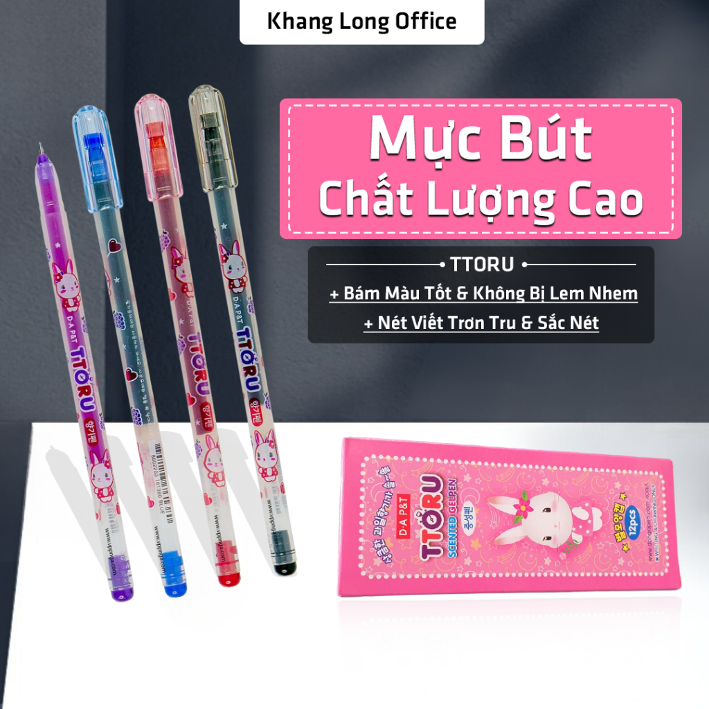 Bút Bi Nhiều Màu Ttoru, Viết Bi Gel Có Mùi Thơm Trái Cây, Mực Ra Đều ...