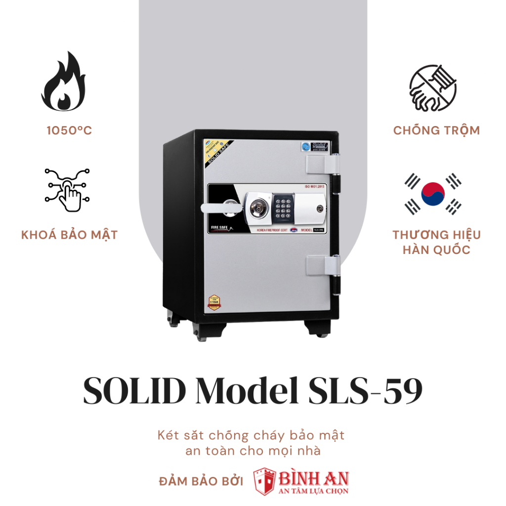 Két Sắt Chống Cháy SOLID SLS-59 (95kg) | Shopee Việt Nam