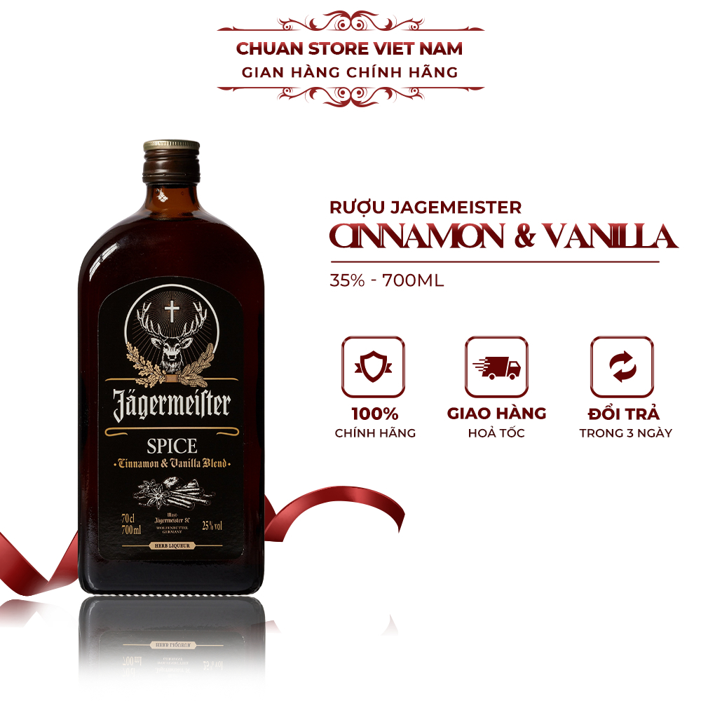 Rượu thảo mộc Đức Jagermeister Spice Cinnamon & Vanilla Blend 700ml 35% ...
