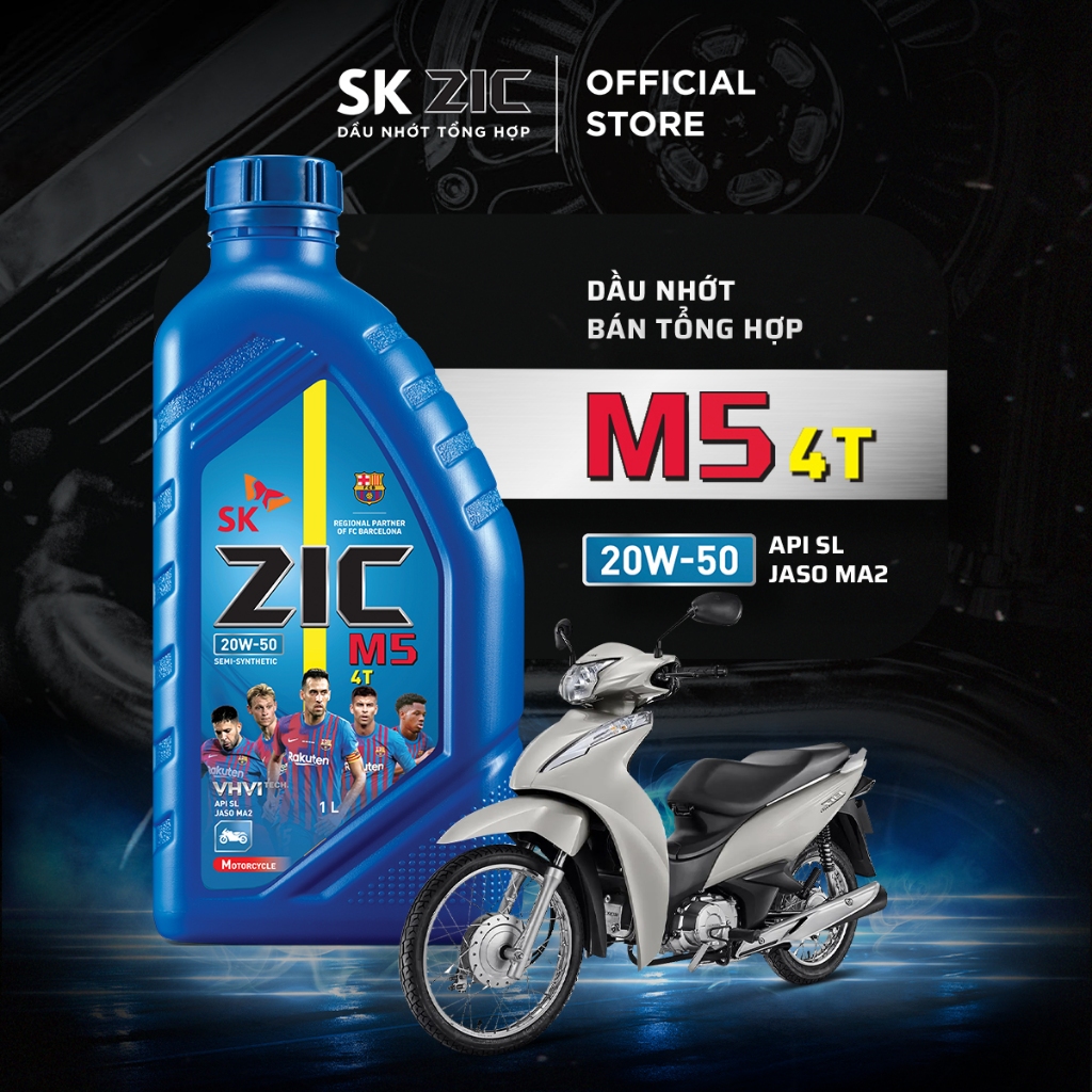 SK ZIC M5 4T 20W50 - Nhớt cho xe số bán tổng hợp | Shopee Việt Nam