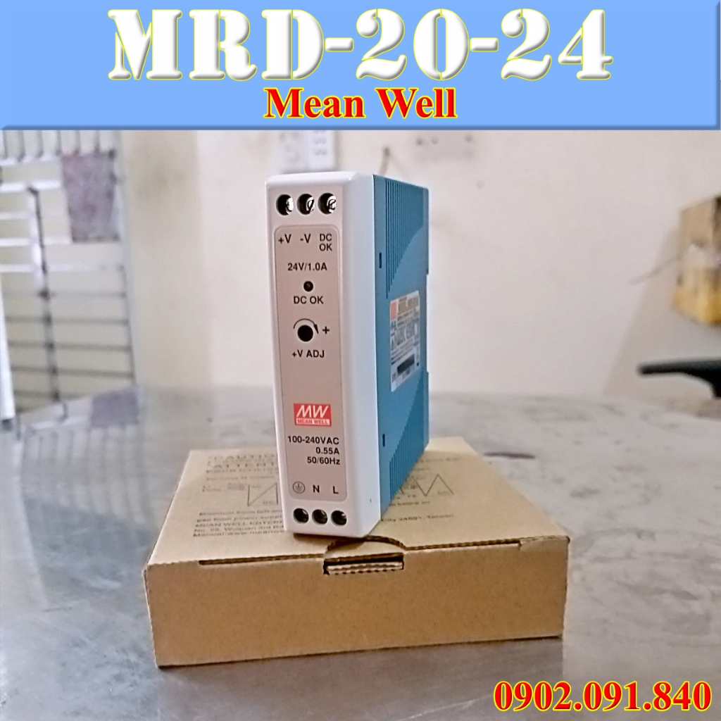 Bộ nguồn Mean Well MDR-20-24 20W 24V 1A AC-DC DIN rail power supply | Shopee Việt Nam