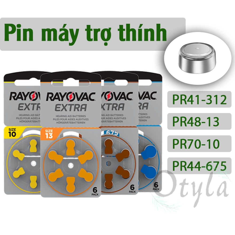 Pin Máy Trợ Thính Máy Điếc RAYOVAC EXTRA P312 A 312 P675 A 675 P13 A 13 ...