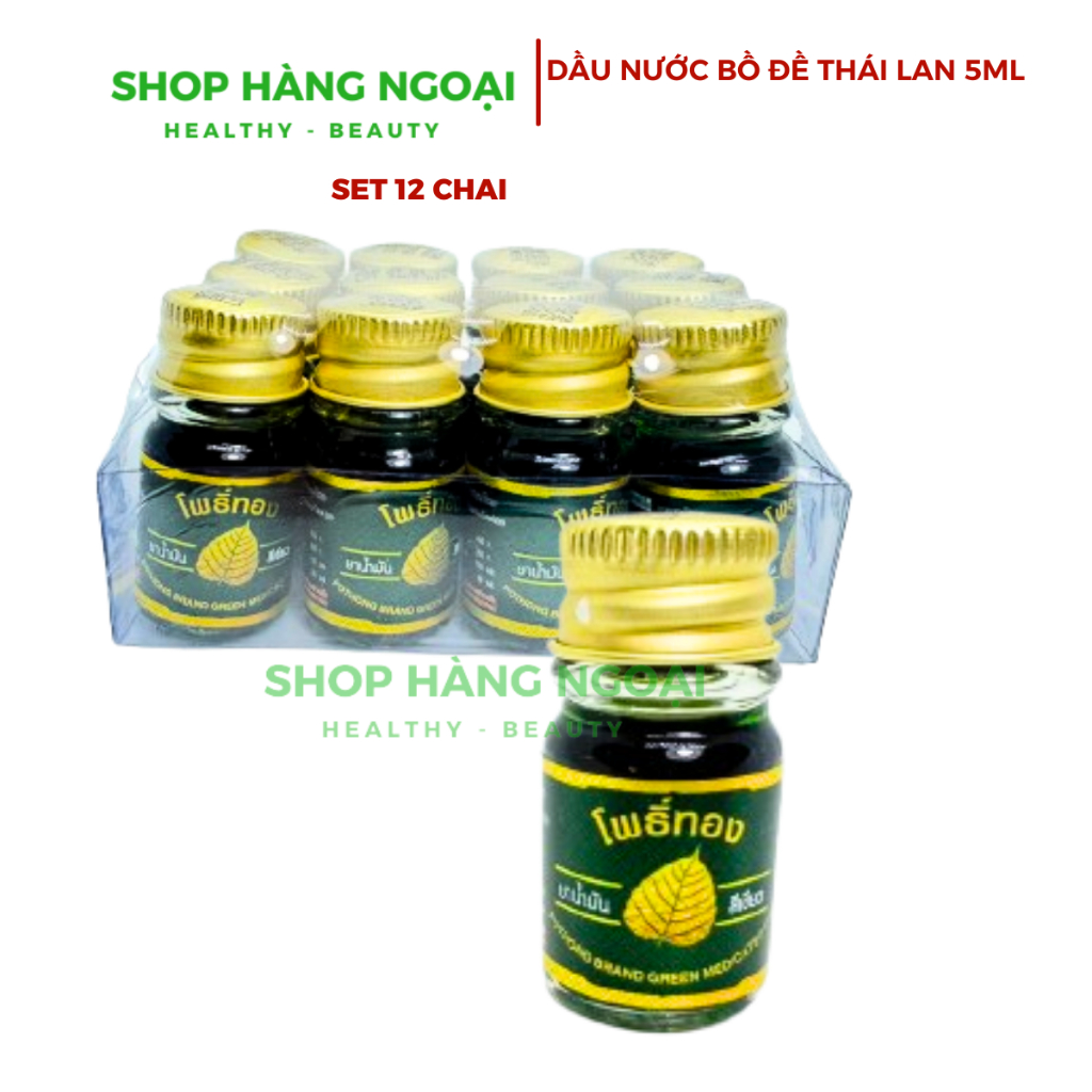 12 chai dầu bồ đề PoThong Thái lan 5m | Shopee Việt Nam