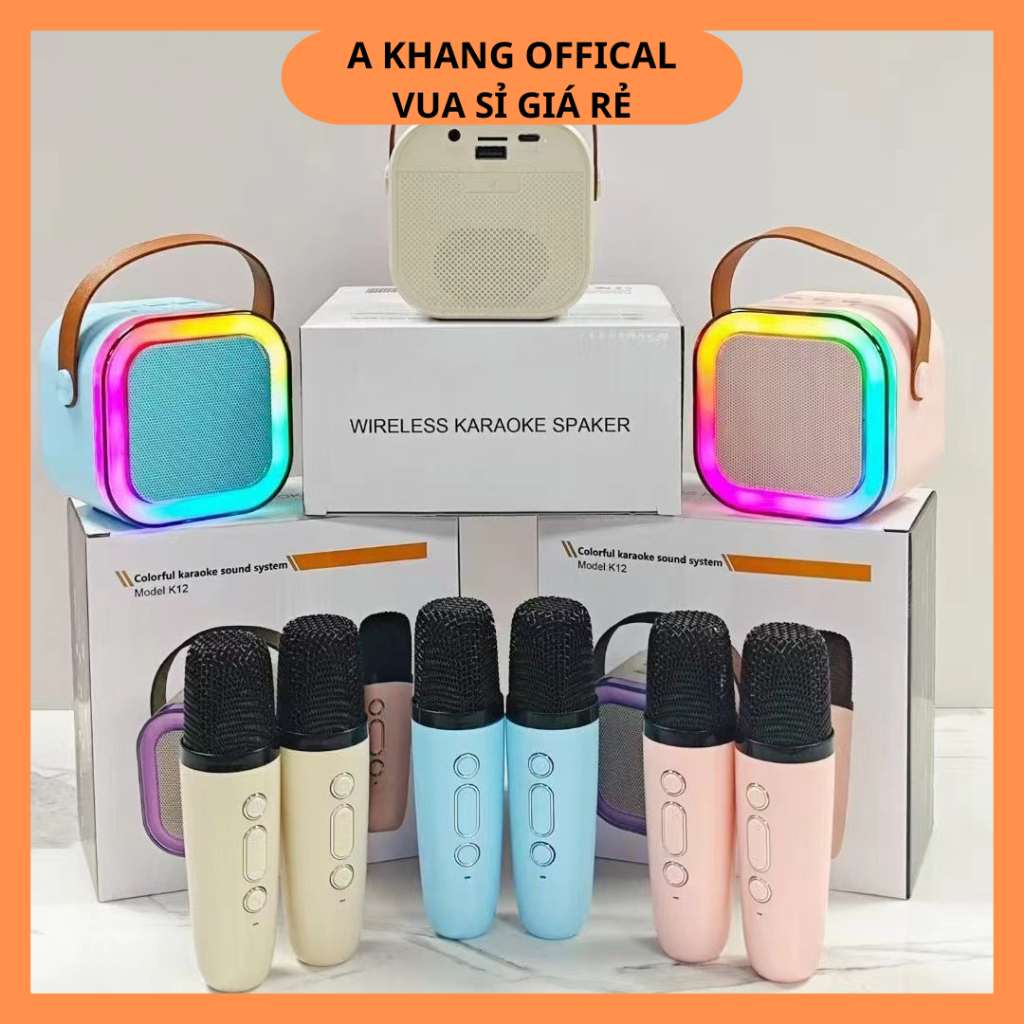 Loa karaoke mini không dây k12 kết nối bluetooth lượng cao, loa hát ...