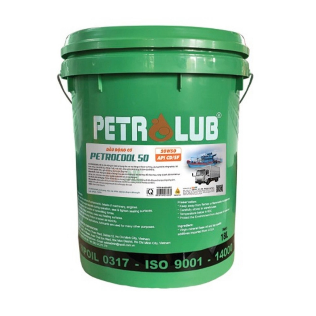 Dầu động cơ, nhớt máy Petrocool 20w50 - 18L | Shopee Việt Nam