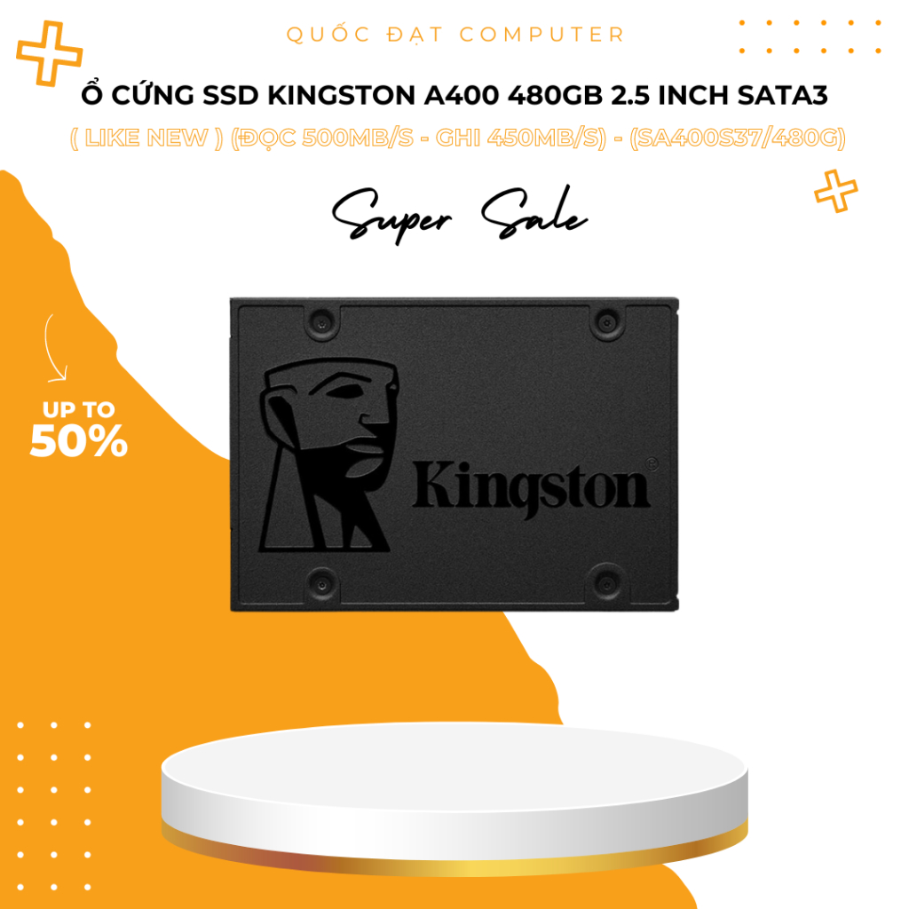 Ổ CỨNG SSD KINGSTON A400 480GB 2.5 INCH SATA3 (ĐỌC 500MB/S - GHI 450MB/S) - (SA400S37/480G ...