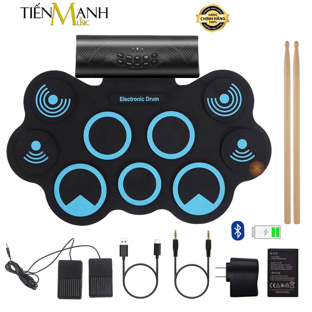 [Chính Hãng, Đời Mới] Trống Điện tử 9 Mặt Konix MD868 - USB Electronic Drum Kit Ultra Portable 9 ...