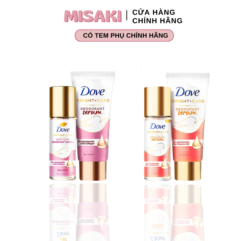 Serum Ngăn Mùi DOVE Deodorant Dry Serum 3% Niacinamide + 10X Collagen (40ml/45ml) | Shopee Việt Nam