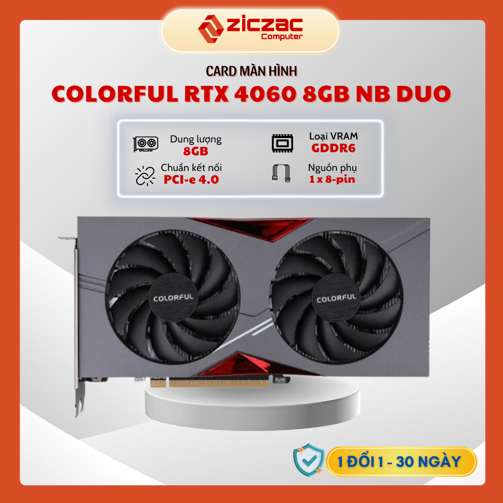 Card màn hình VGA Colorful GeForce RTX 4060 NB DUO 8GB-V - Chính hãng ...