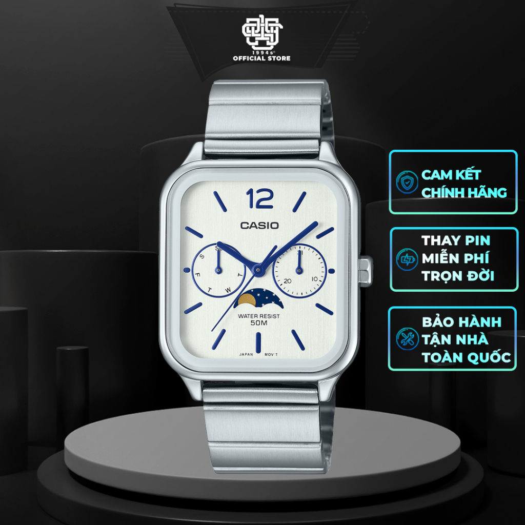 Đồng Hồ Nam CASIO MTP-M305D-7A Moon Phase Hàng Chính Hãng | Shopee Việt Nam