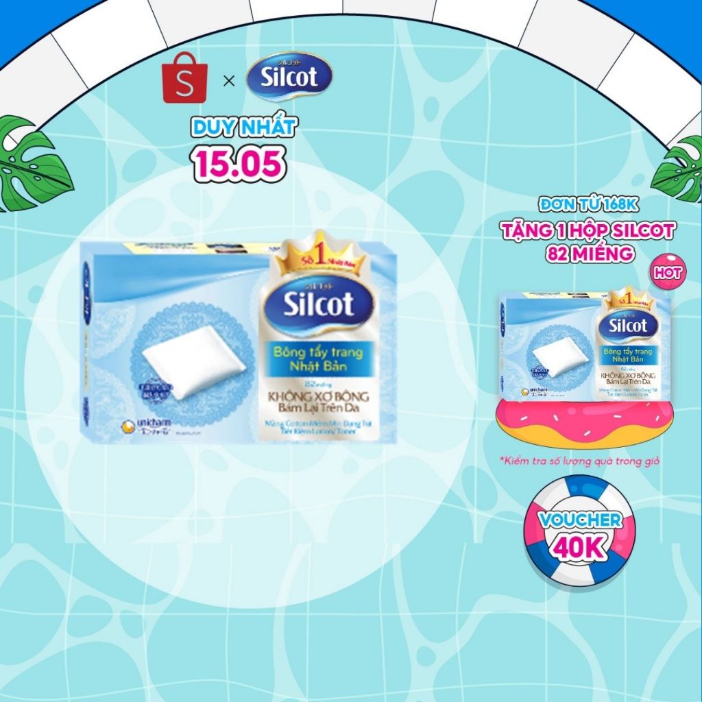 Bông trang điểm (bông tẩy trang) Silcot 82 miếng/hộp | Shopee Việt Nam