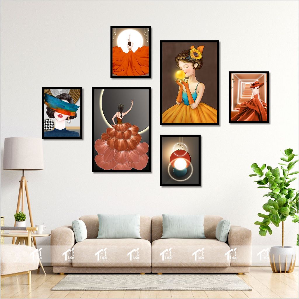 50 Set tranh treo tường cute, tranh dán tường hiện đại trang trí phòng ...