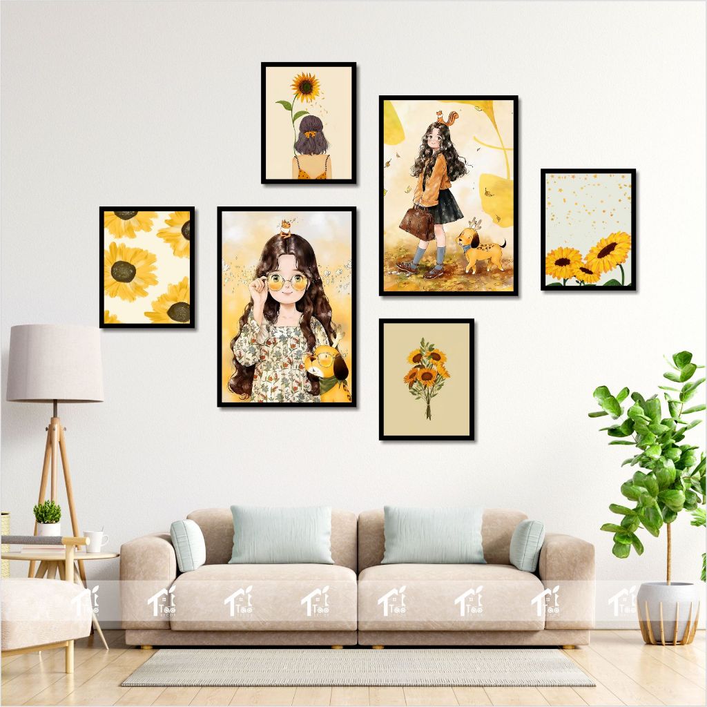 50 Set tranh treo tường cute, tranh dán tường hiện đại trang trí phòng ...