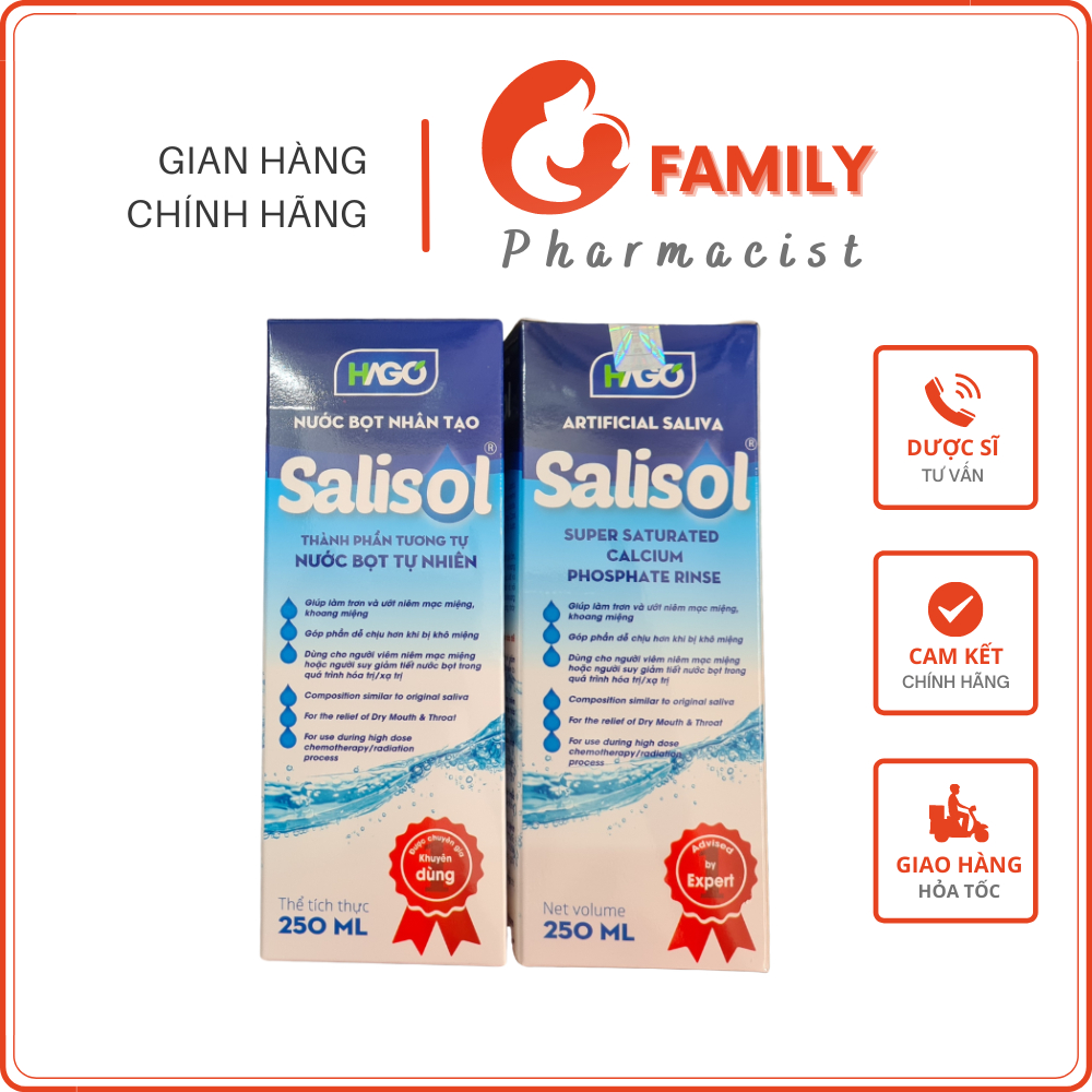 Nước bọt nhân tạo SALISOL hỗ trợ khô miệng trong quá trình ĐT ung thư ...