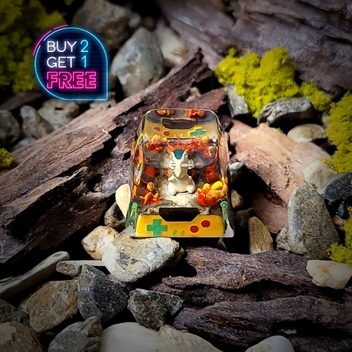 CYNDAQUIL, pokemon keycap, nút bàn phím cơ cyndaquil, keycap artisan ...